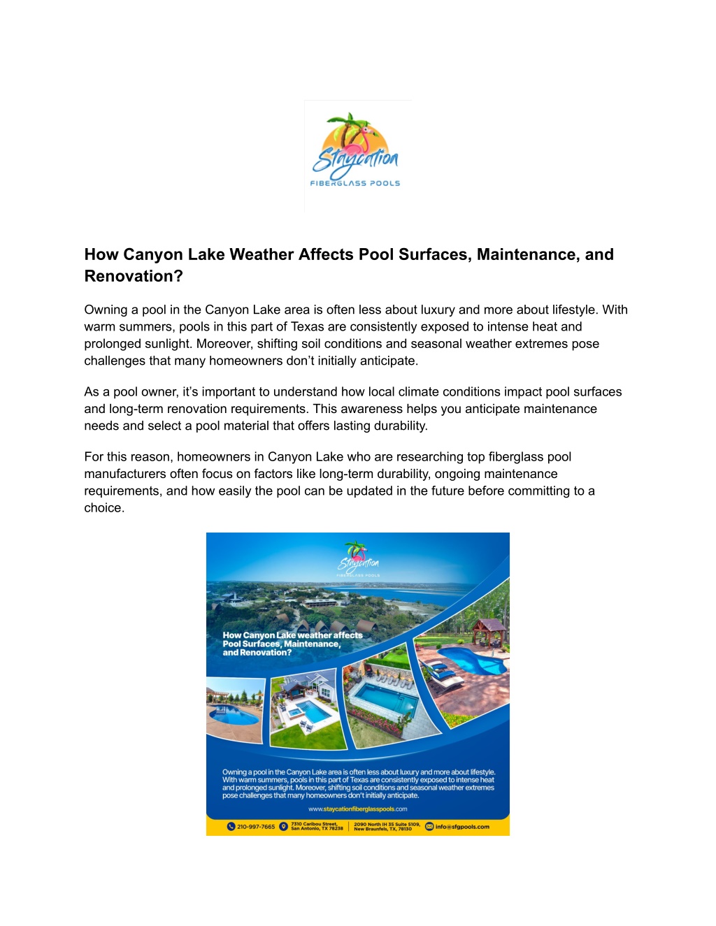 PPT - How Canyon Lake Weather Affects Pool Surfaces, Maintenance, and ...