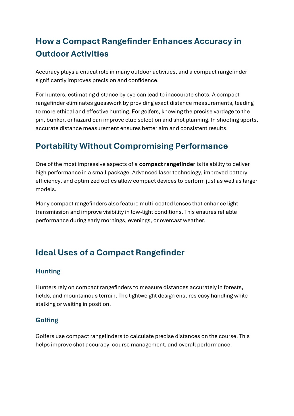 PPT - Compact Rangefinder: A Portable and Accurate Solution for ...