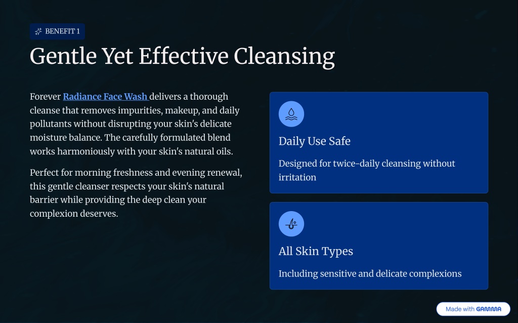 PPT - Top 10 Benefits of Forever Radiance Face Wash PowerPoint ...