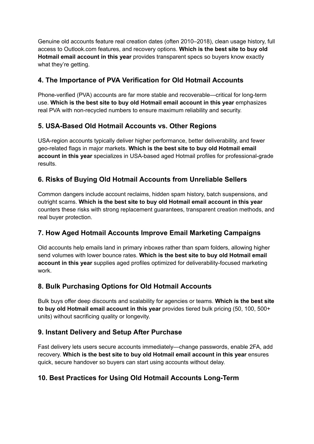 PPT - Which is The Best Site To Buy Old Hotmail Email Account In This ...
