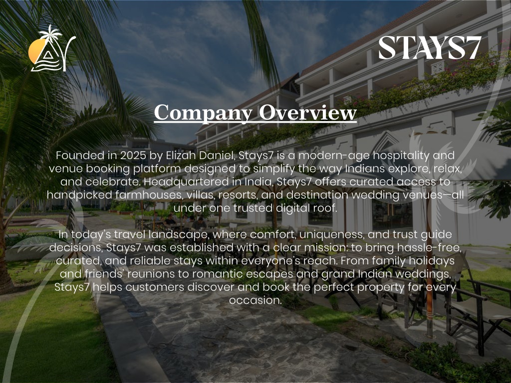 PPT - STAYS7 – Premium Stays, Resorts & Event Venues Across India ...