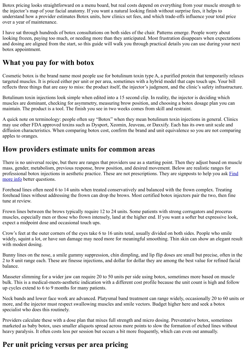 PPT - Botox Price Guide: Factors That Influence Cost and Units ...
