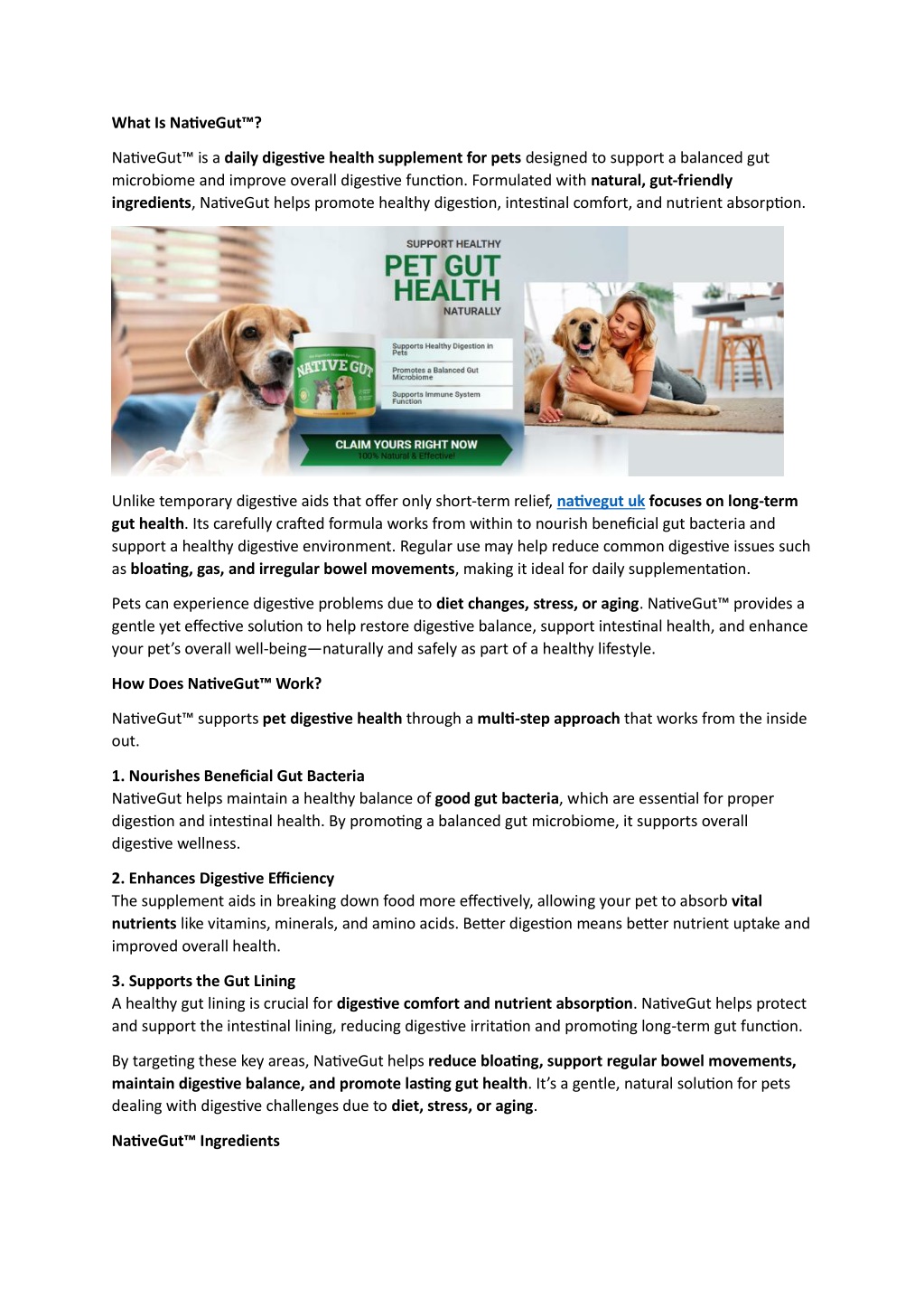 PPT - NativeGut – Natural Gut Health Supplement for Digestive Balance ...