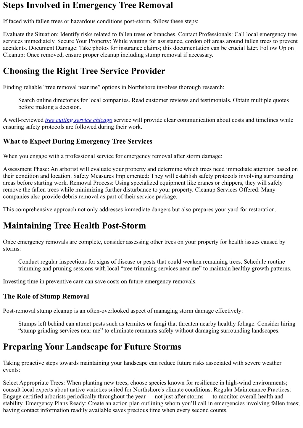 PPT - Quick Guide to Emergency Tree Removal After a Storm in Northshore ...