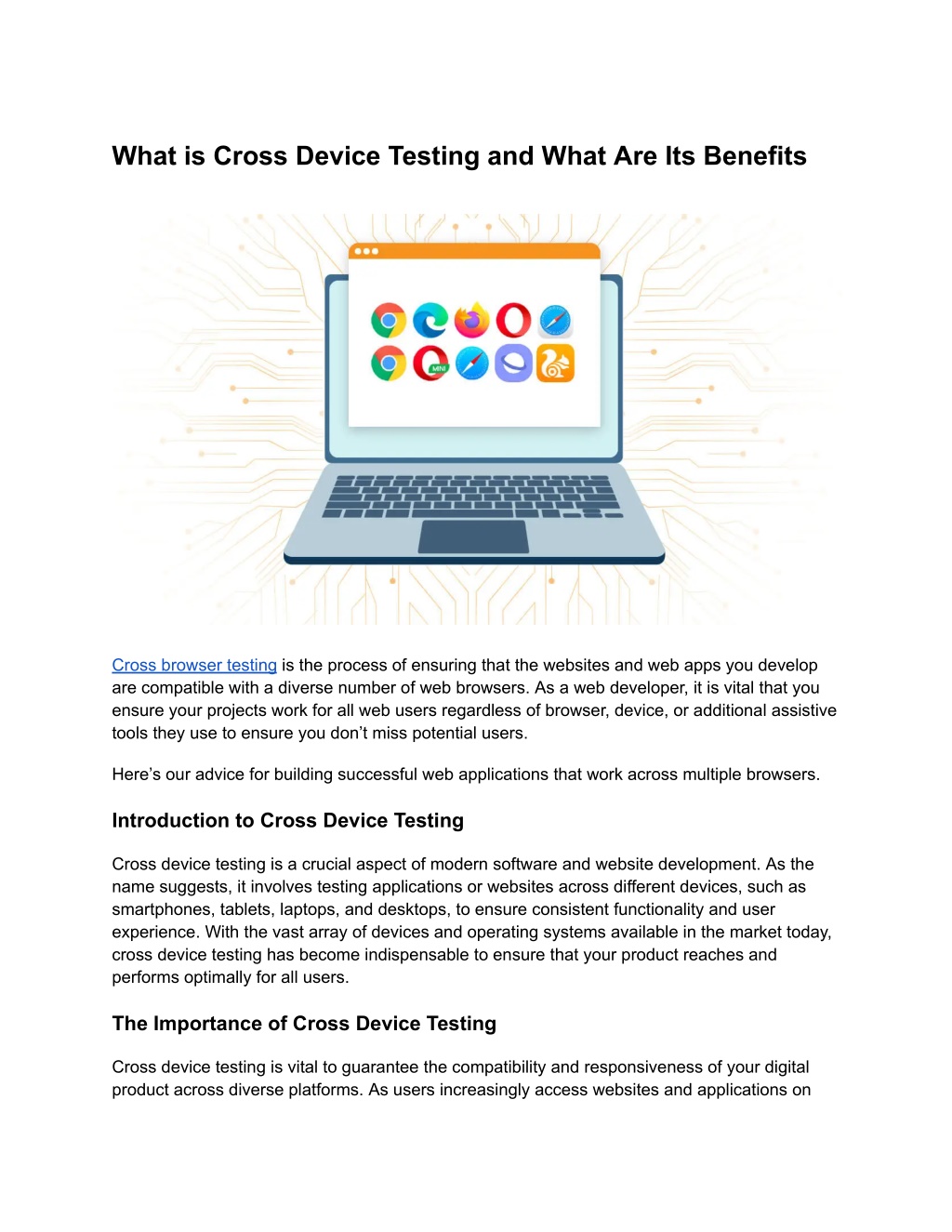 PPT - What is Cross Device Testing and What Are Its Benefits PowerPoint ...