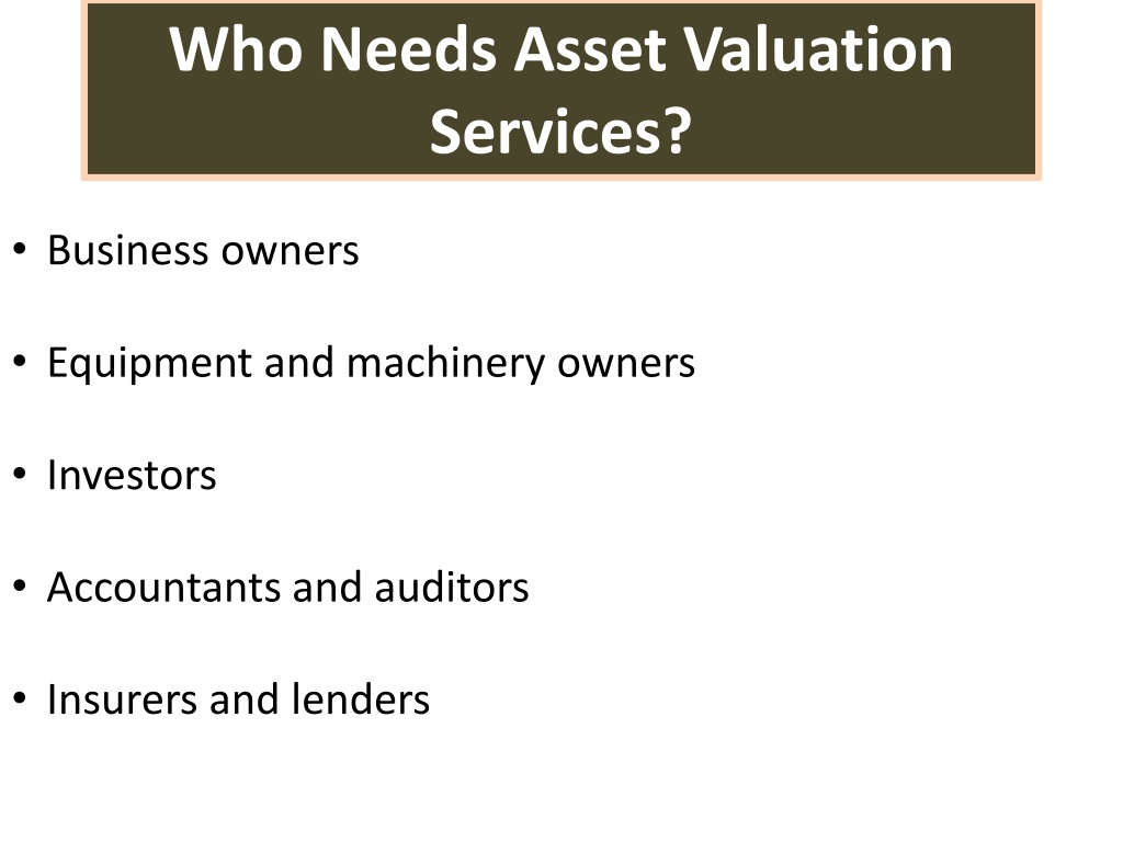 PPT - Asset Valuation Adelaide | Plant & Equipment Valuers SA ...