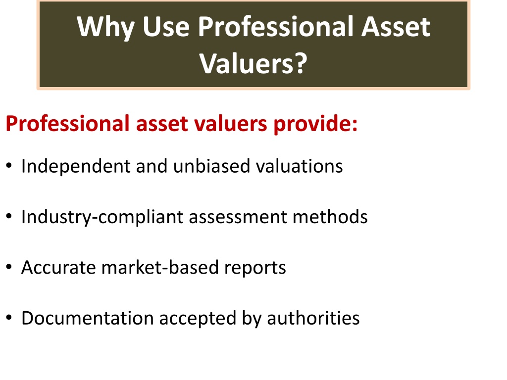 PPT - Asset Valuation Adelaide | Plant & Equipment Valuers SA ...