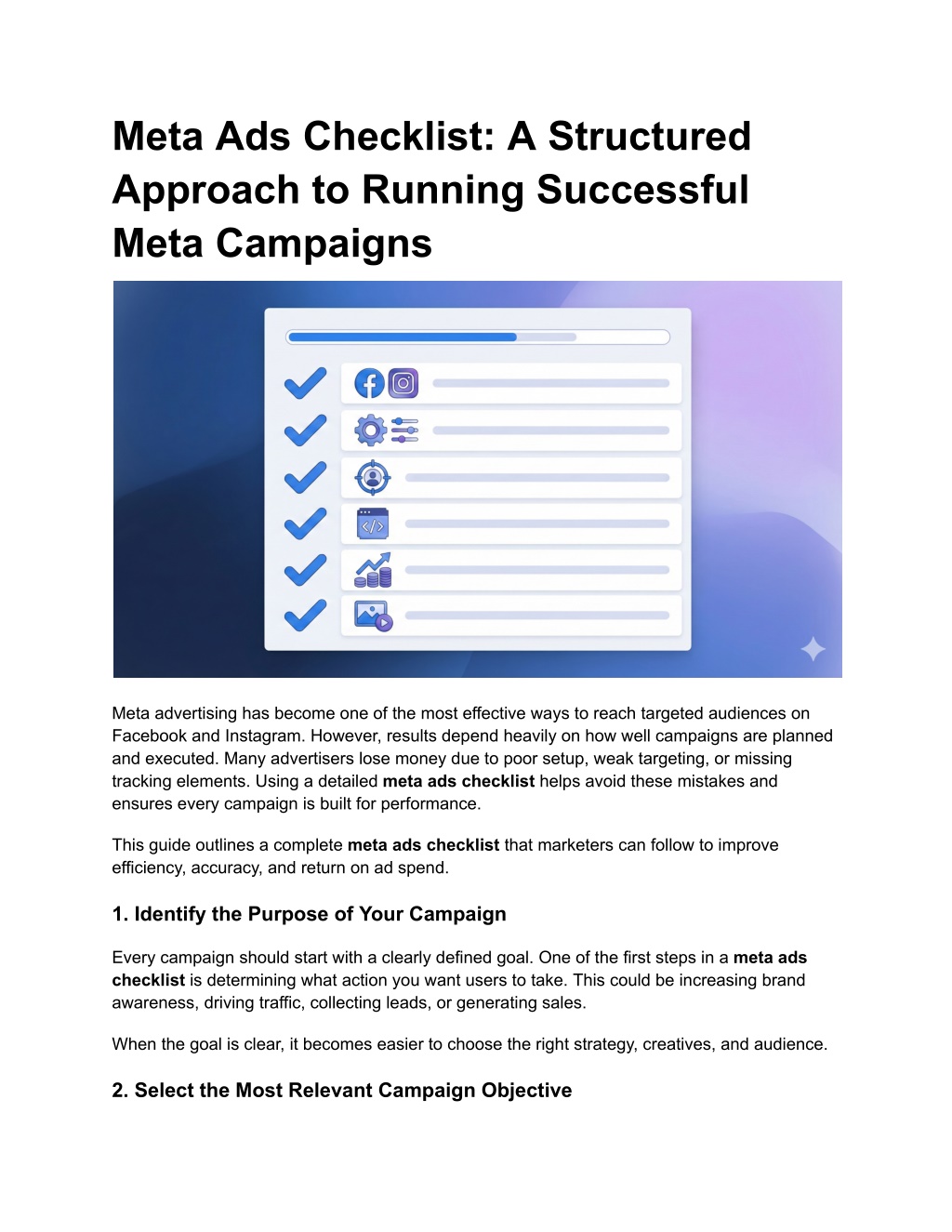 PPT - Meta Ads Checklist_ A Structured Approach to Running Successful ...