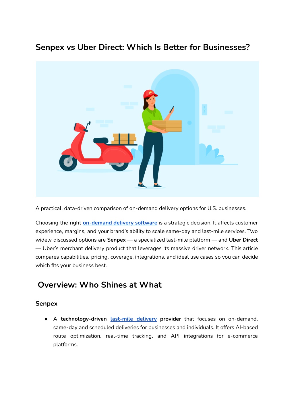 PPT - Senpex vs Uber Direct: Which Is Better for Businesses? PowerPoint ...