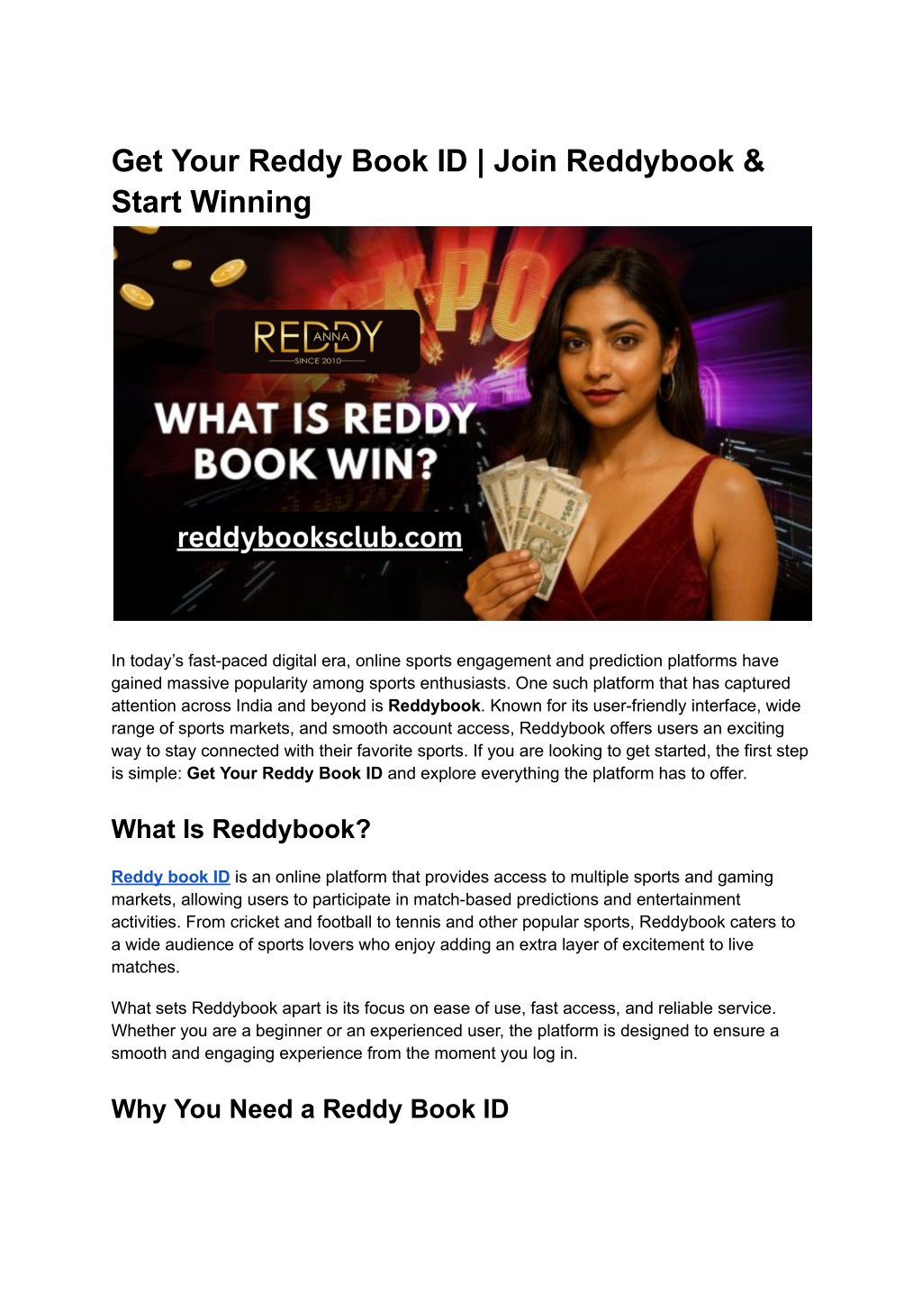 PPT - Get Your Reddy Book ID _ Join Reddybook & Start Winning ...