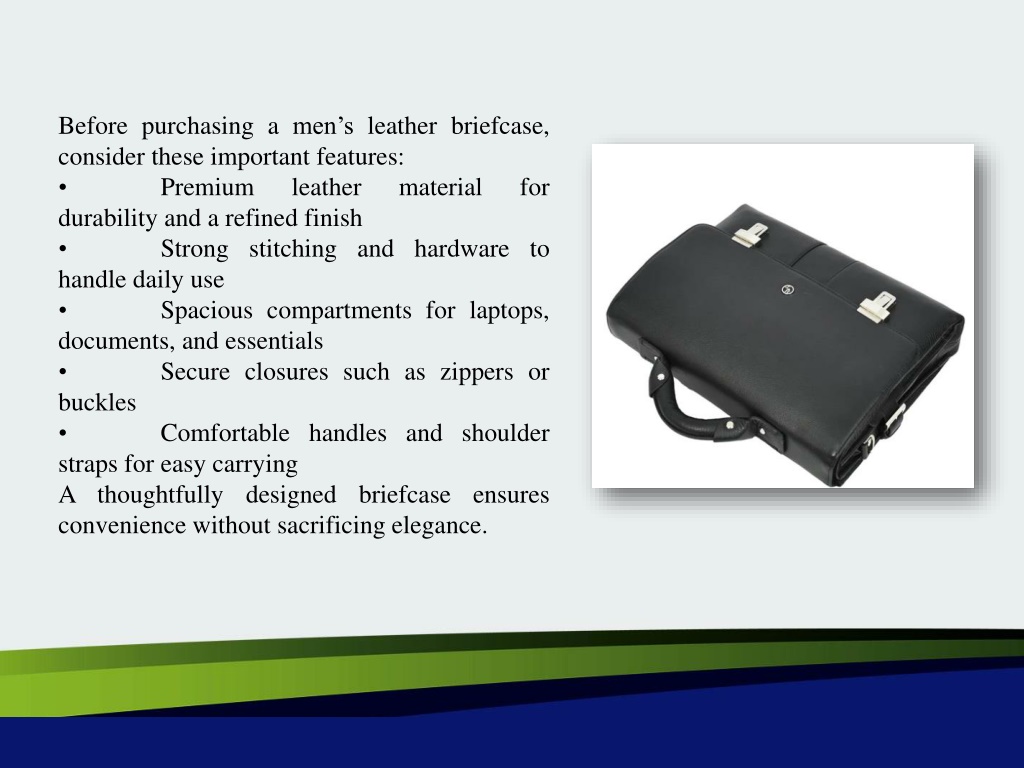 PPT - Men’s Leather Briefcase The Perfect Blend of Style, Function, and ...