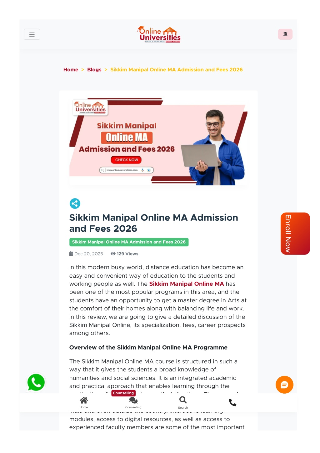 PPT - Sikkim Manipal University Online MA Review 2026: Specializations ...