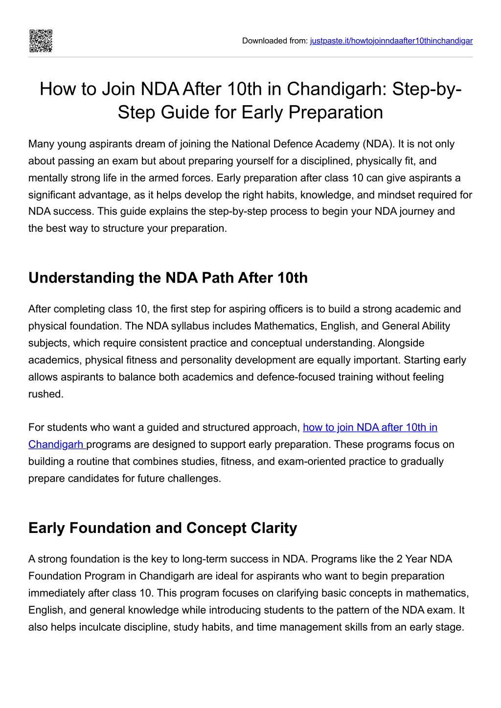 PPT - How to Join NDA After 10th in Chandigarh- Step-by-Step Guide for ...
