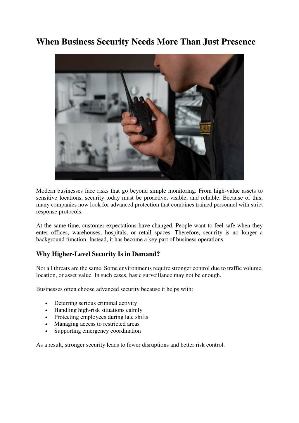PPT - When Business Security Needs More than Just Presence PowerPoint ...