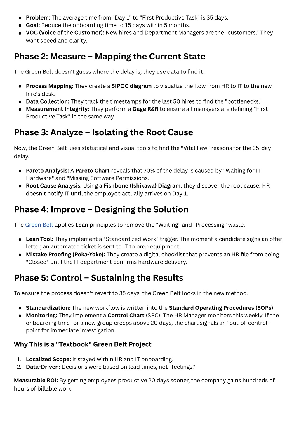 PPT - Green Belt Projects Explained: A Relevant Example for Better ...