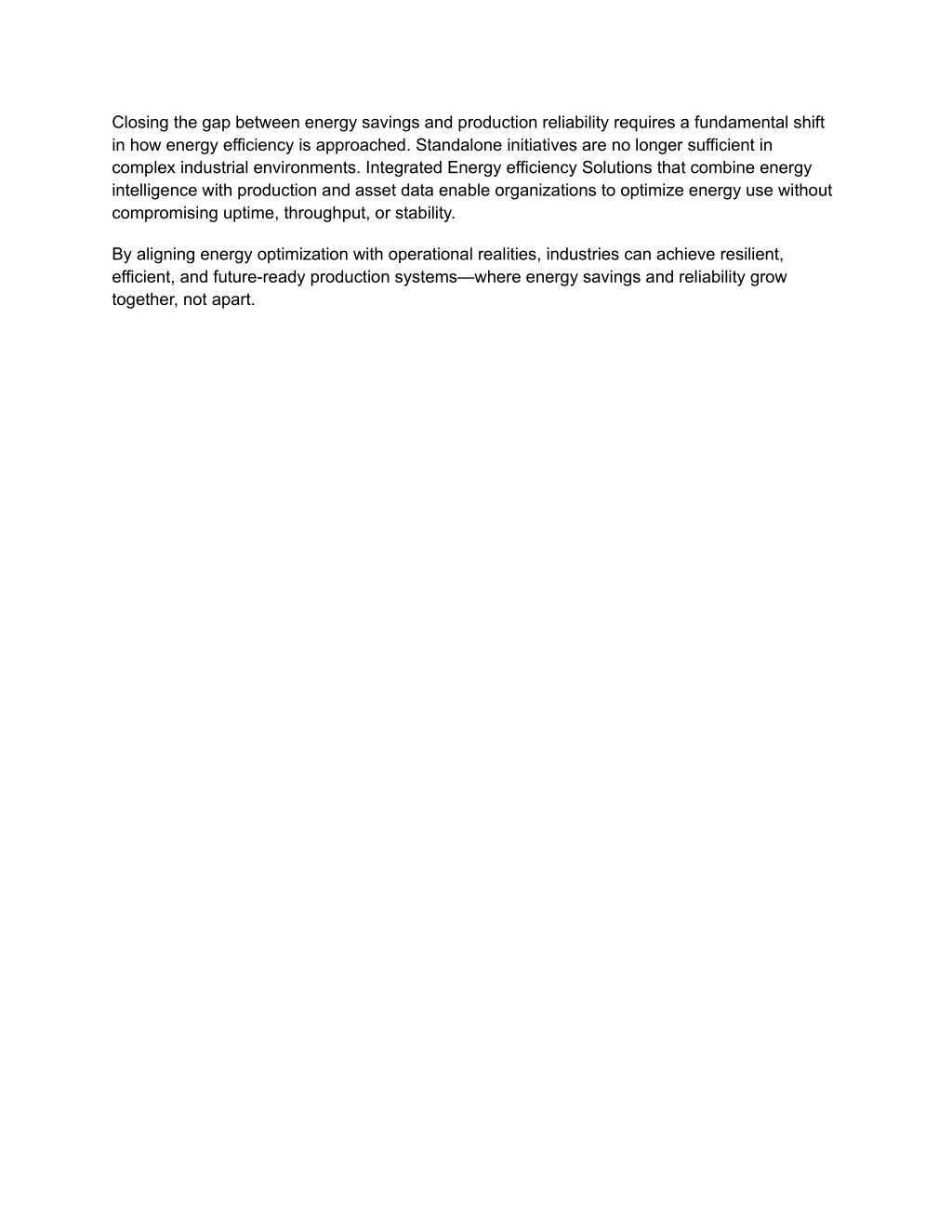 PPT - Closing the Gap Between Energy Savings and Production Reliability ...