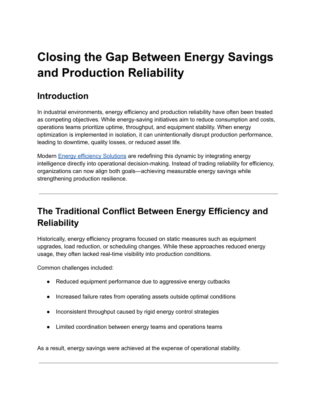 PPT - Closing the Gap Between Energy Savings and Production Reliability ...