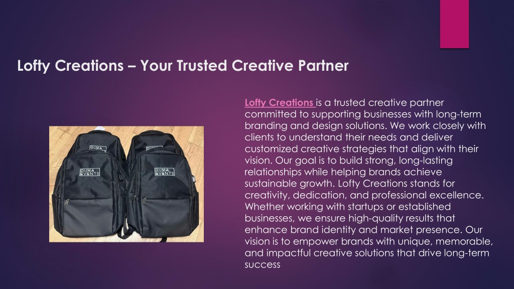 PPT - About Our Business & Services – Lofty Creations PowerPoint ...