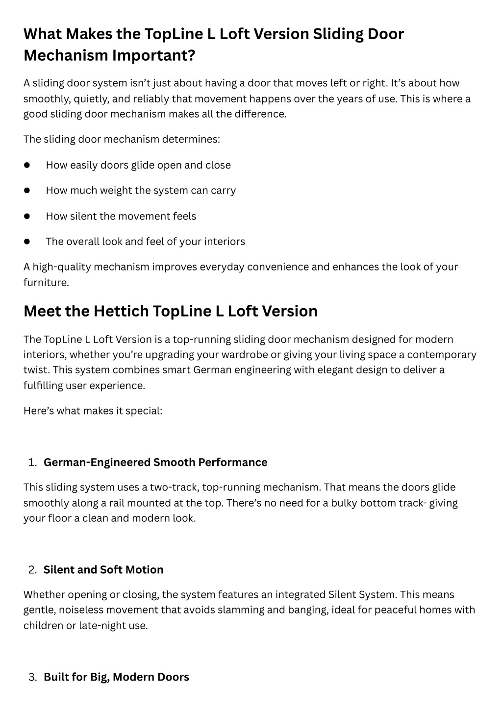 PPT - Sliding Door Mechanisms for Modern Interiors – Hettich TopLine L ...