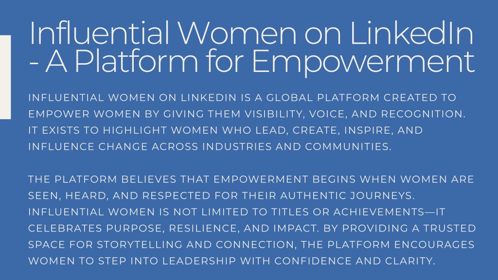 PPT - Influential Women on LinkedIn: Showcasing Women Leaders ...