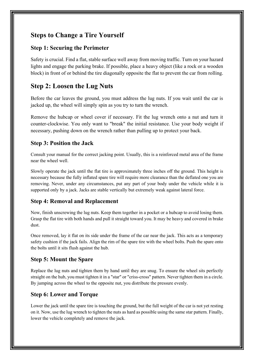 PPT - How to Change a Tire: A Simple Step-by-Step Guide PowerPoint ...