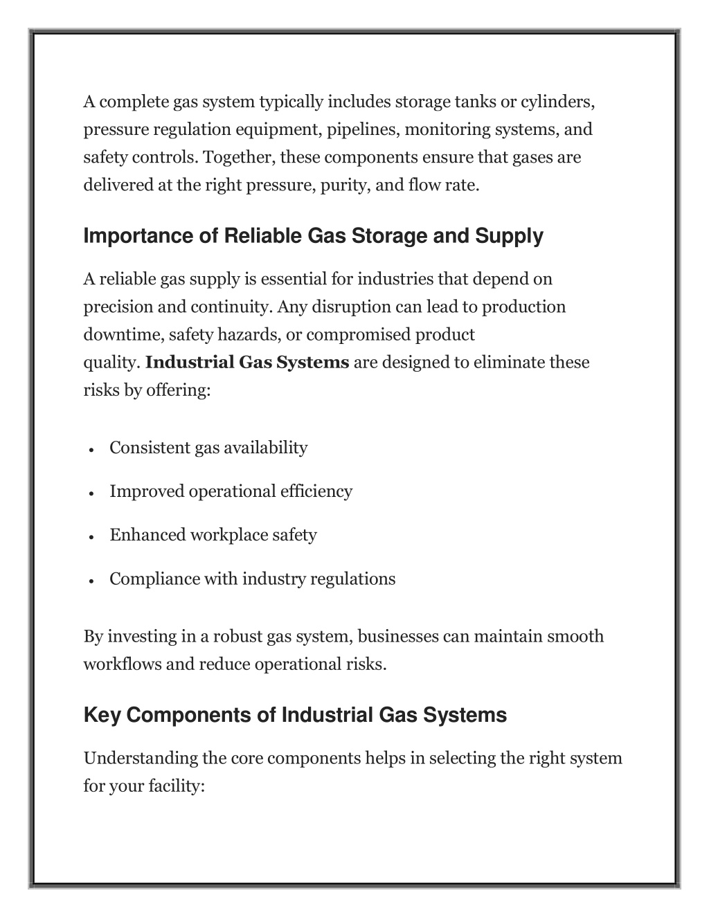 PPT - Industrial Gas Systems for Reliable Gas Storage & Supply ...