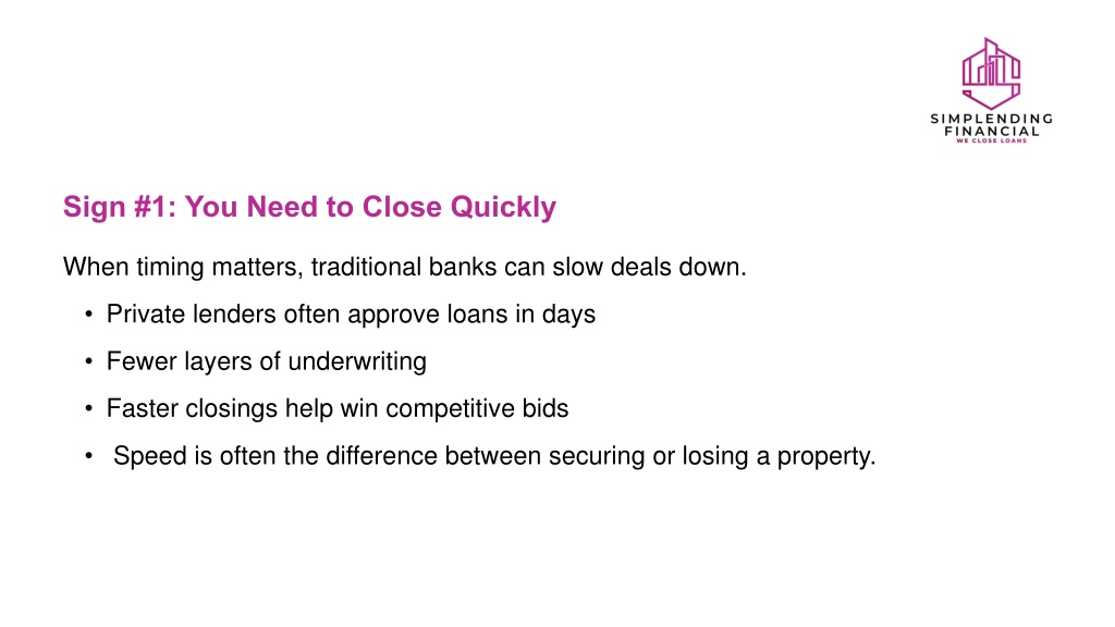 PPT - 5 Signs a Private Money Lender Is Right for Your Houston Project ...