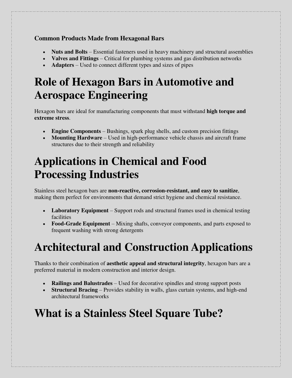 PPT - Uses of Uniquely Designed Hexagon Bars in Industries PowerPoint ...