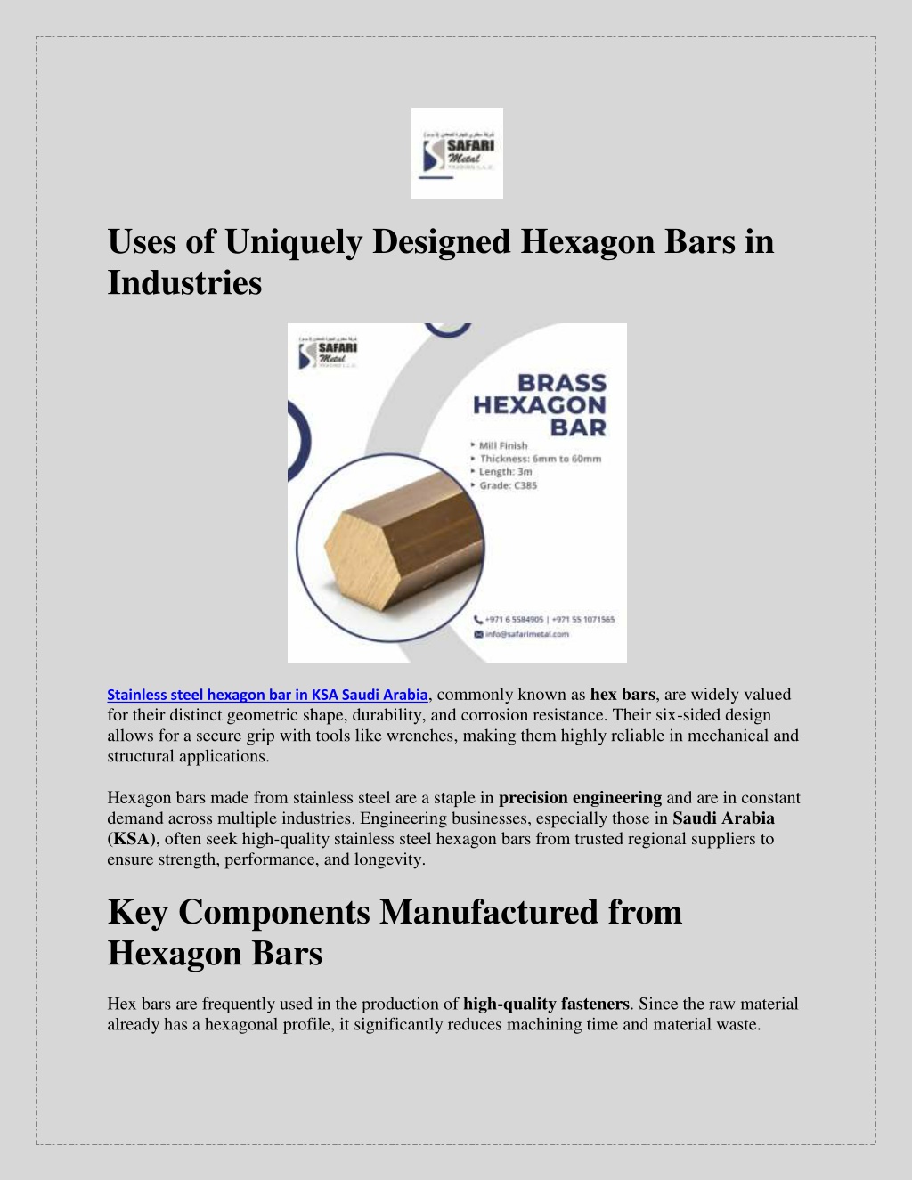 PPT - Uses of Uniquely Designed Hexagon Bars in Industries PowerPoint ...