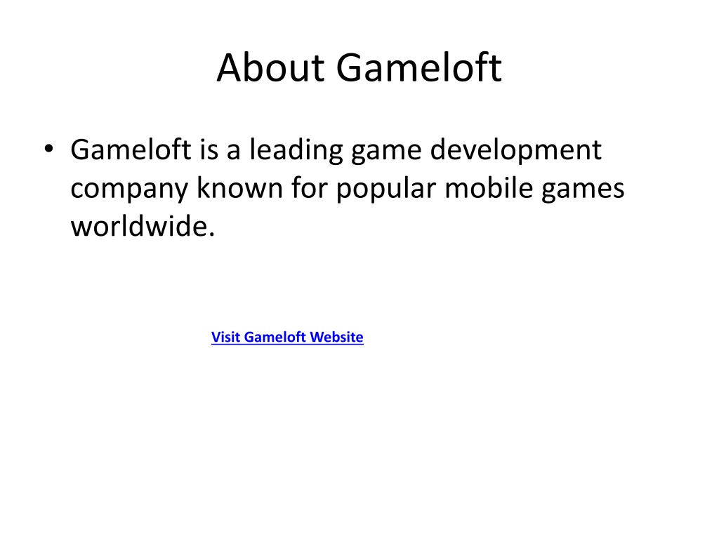 PPT - Gameloft_3_Slide_Presentation PowerPoint Presentation, free ...