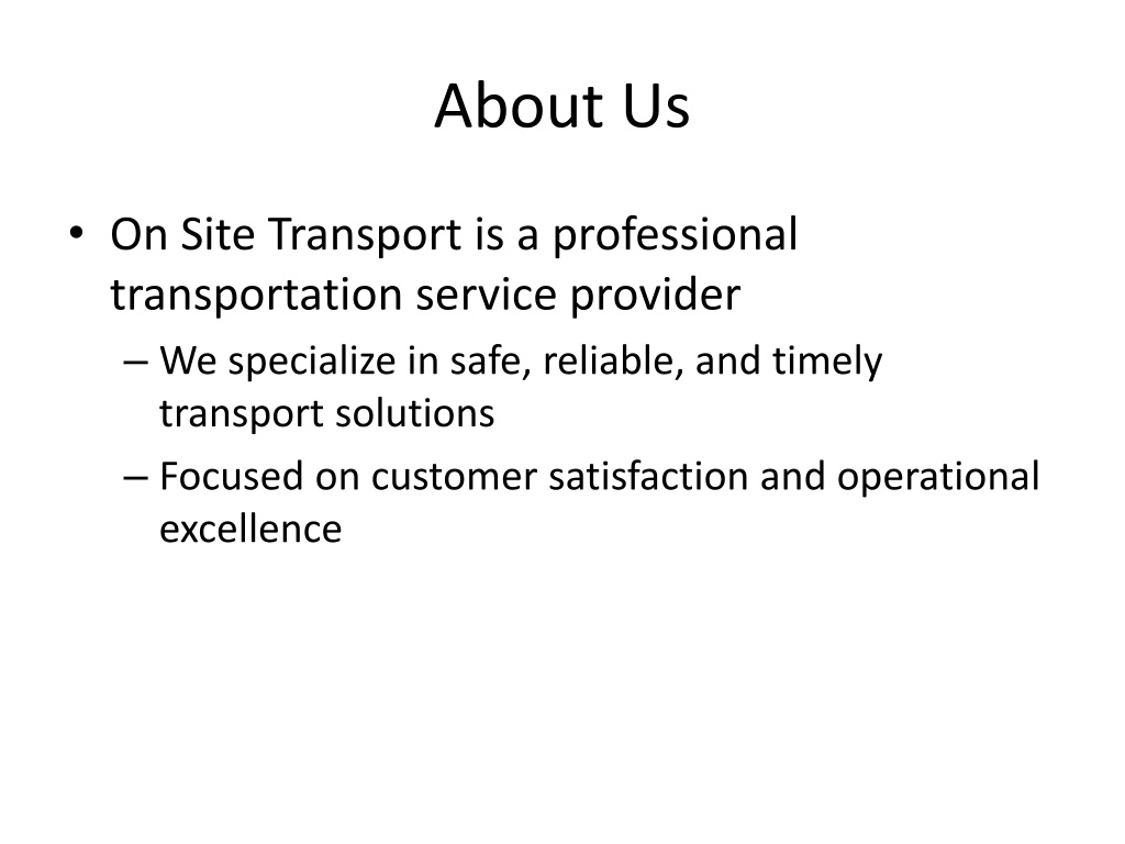 PPT - On_Site_Transport_Company_Profile (1) PowerPoint Presentation ...