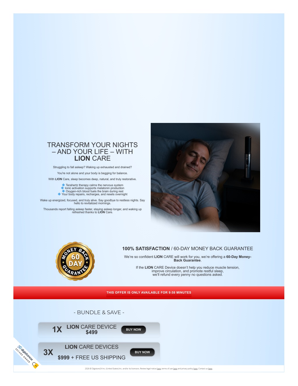 PPT - LionCare – Natural Technology for Deep Restful Sleep PowerPoint ...