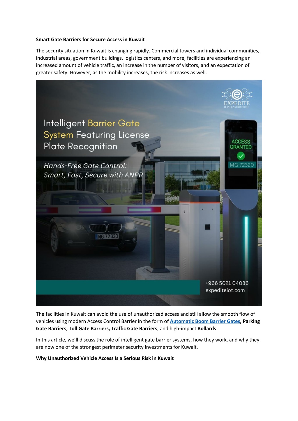 PPT - Intelligent Gate Barrier Systems Preventing Unauthorized Access in Kuwait PowerPoint ...
