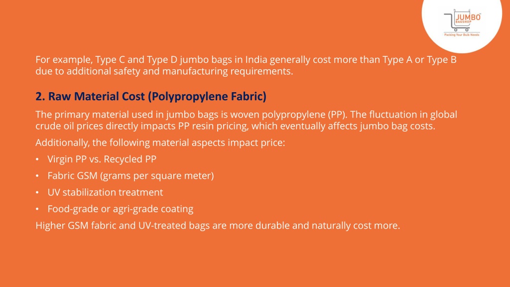 PPT - Understanding Jumbo Bag Prices in India What Affects the Cost ...
