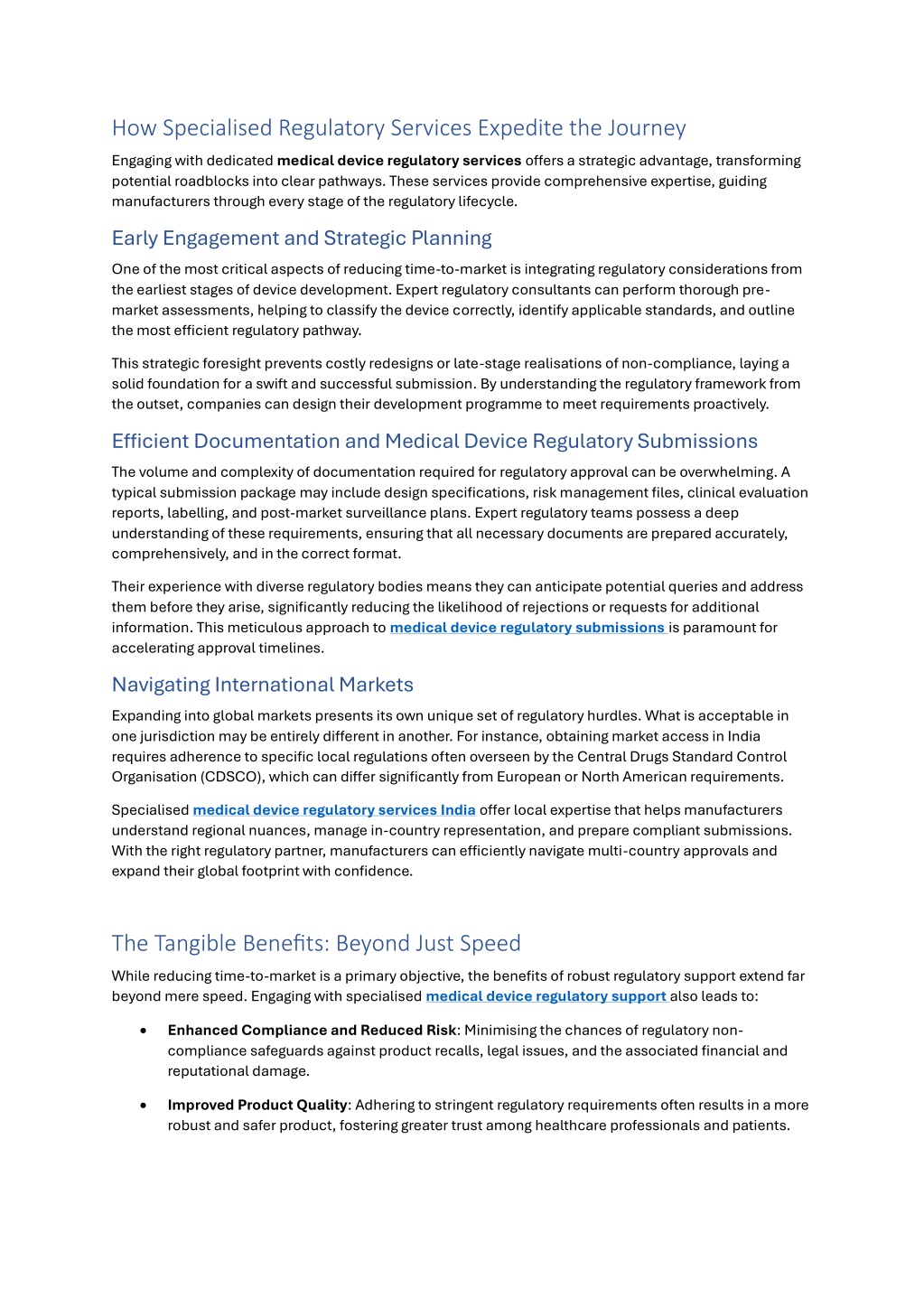 PPT - How Regulatory Support Reduces Time-to-Market for Medical Devices ...