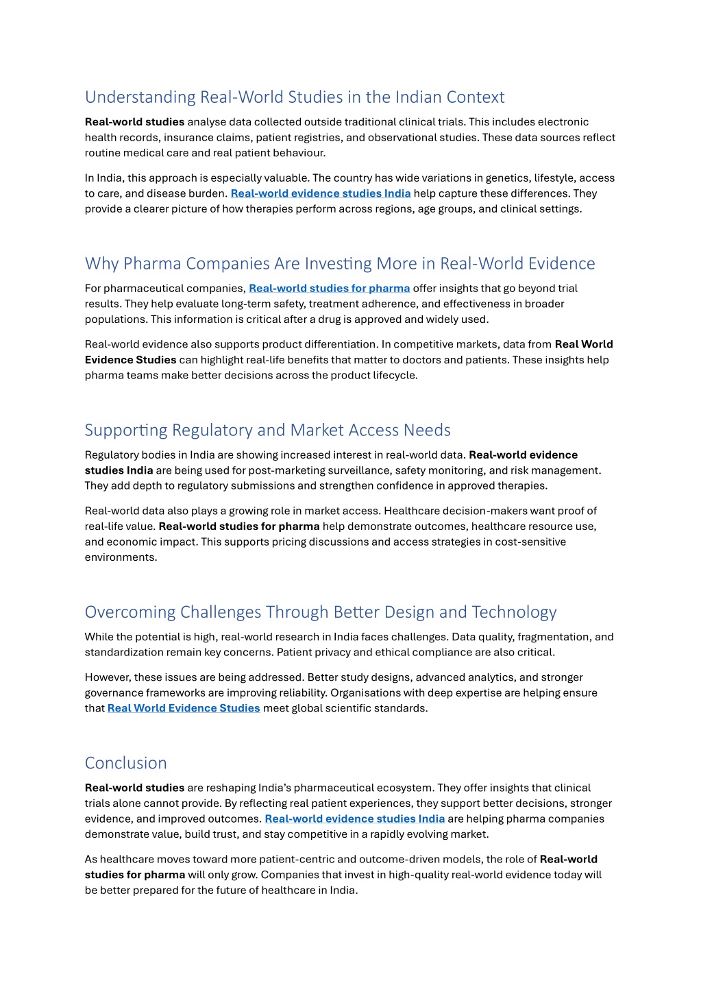 PPT - The Growing Importance of Real-World Studies in India’s ...