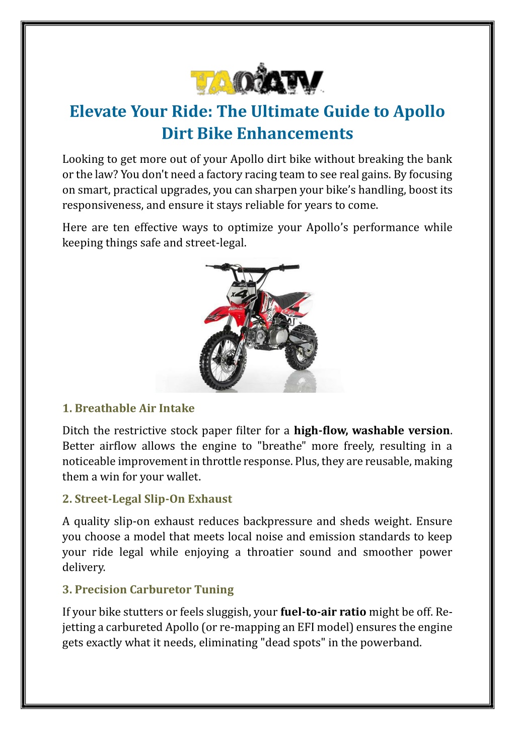 PPT - The Ultimate Guide to Apollo Dirt Bike Enhancements PowerPoint ...
