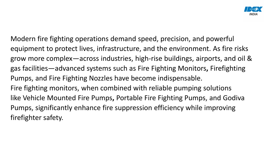 PPT - 5 Reasons Why Fire Fighting Monitors Are Critical for Modern Fire ...