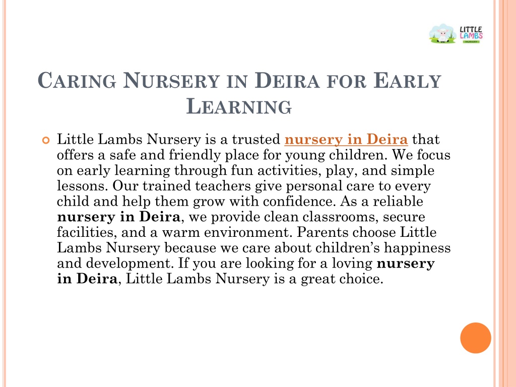 PPT - Caring Nursery in Deira for Early Learning PowerPoint ...