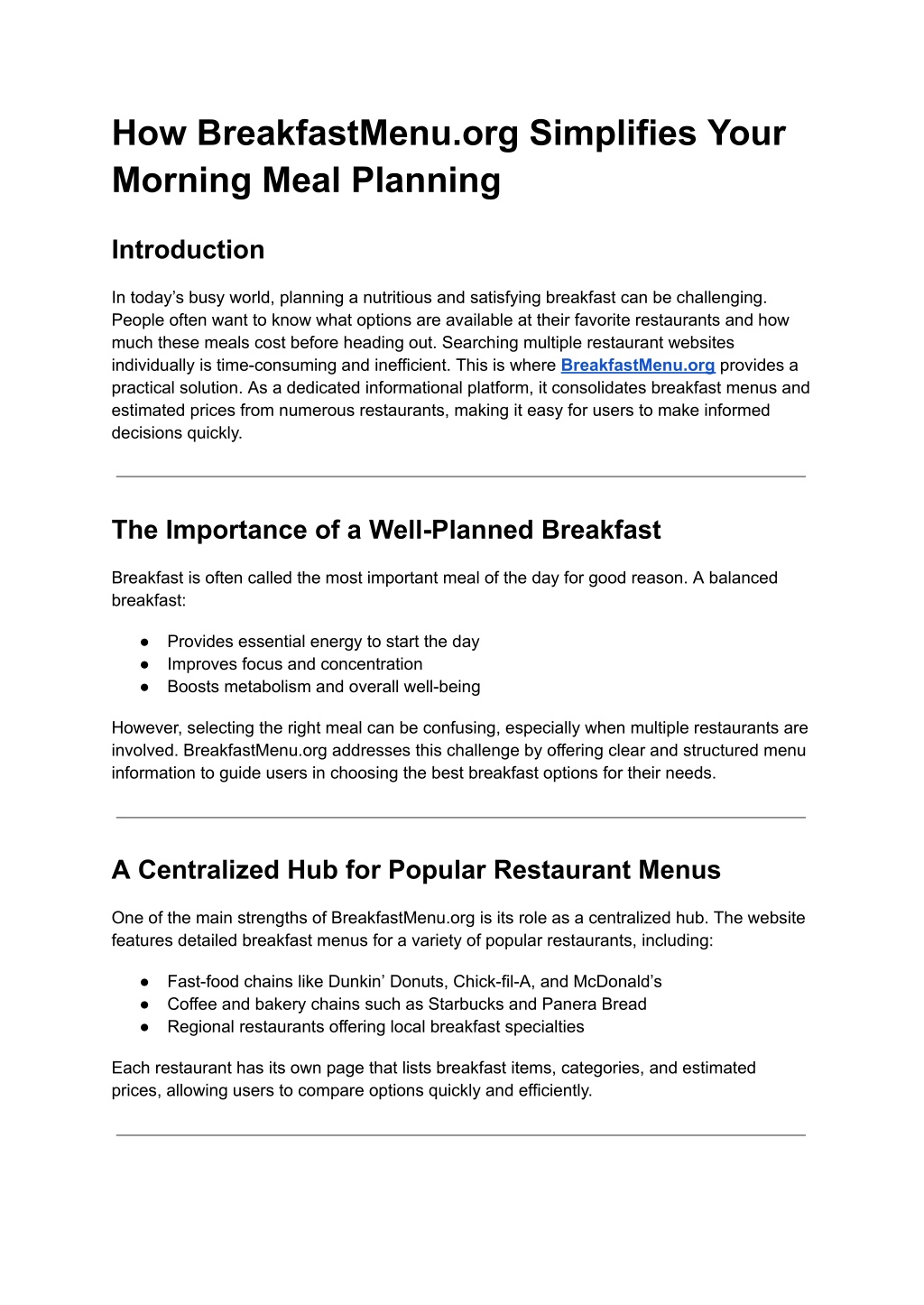 PPT - BreakfastMenu.org_ Your Complete Guide to Restaurant Breakfast ...