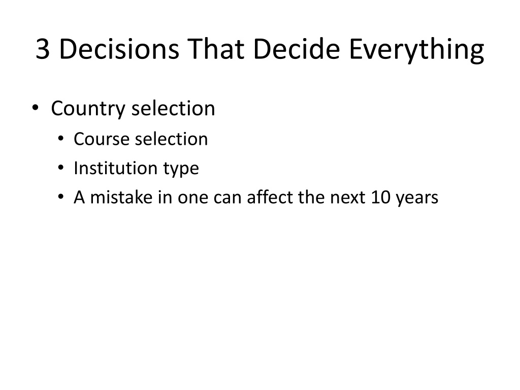 PPT - From Visa to Career – How Study Abroad Decisions Shape the Next ...