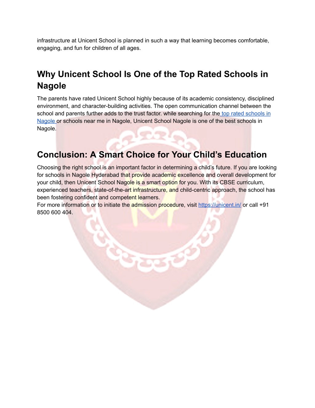 PPT - Unicent School Nagole_ A Top Preference Among Schools in Nagole ...