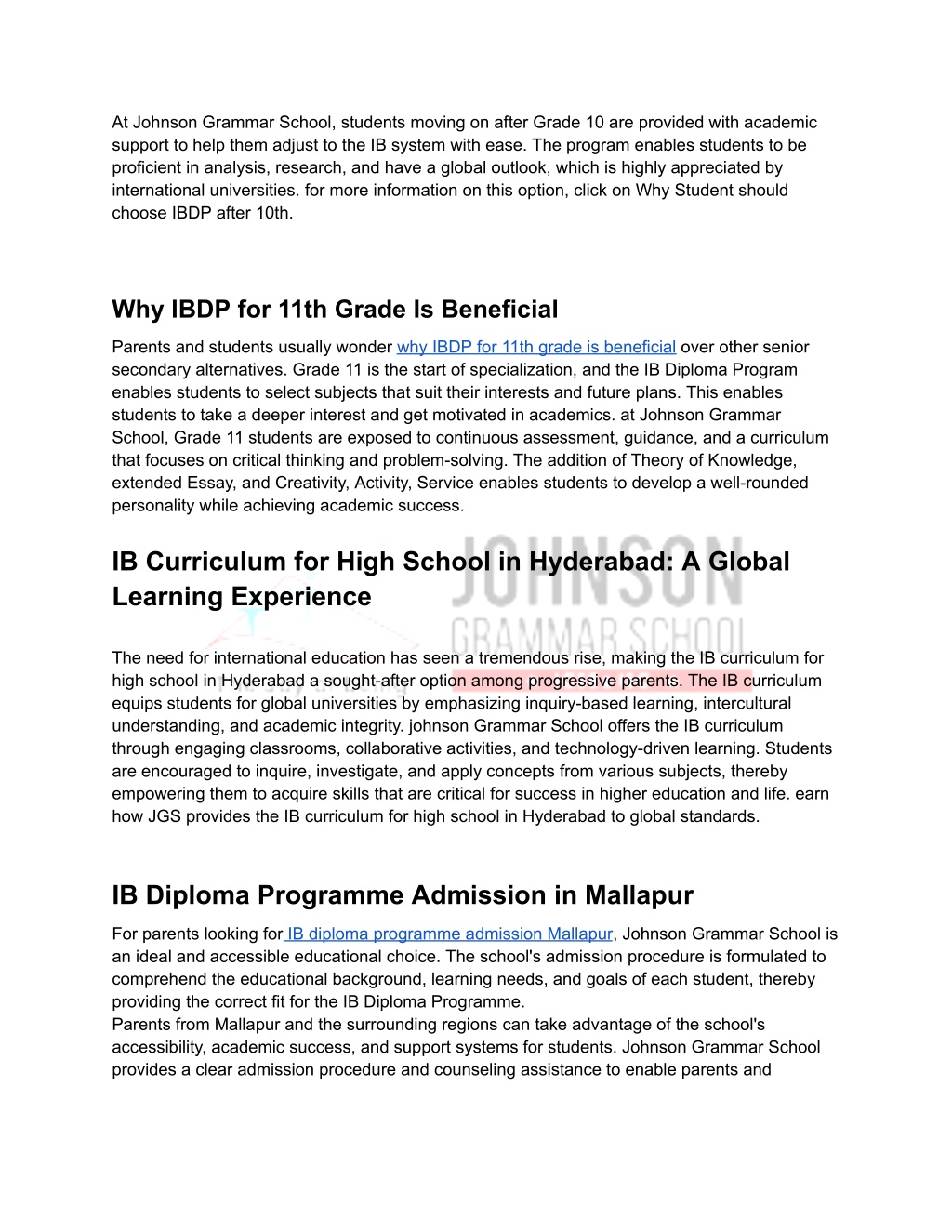 PPT - Johnson Grammar School_ A Gateway to Global Education Through the ...