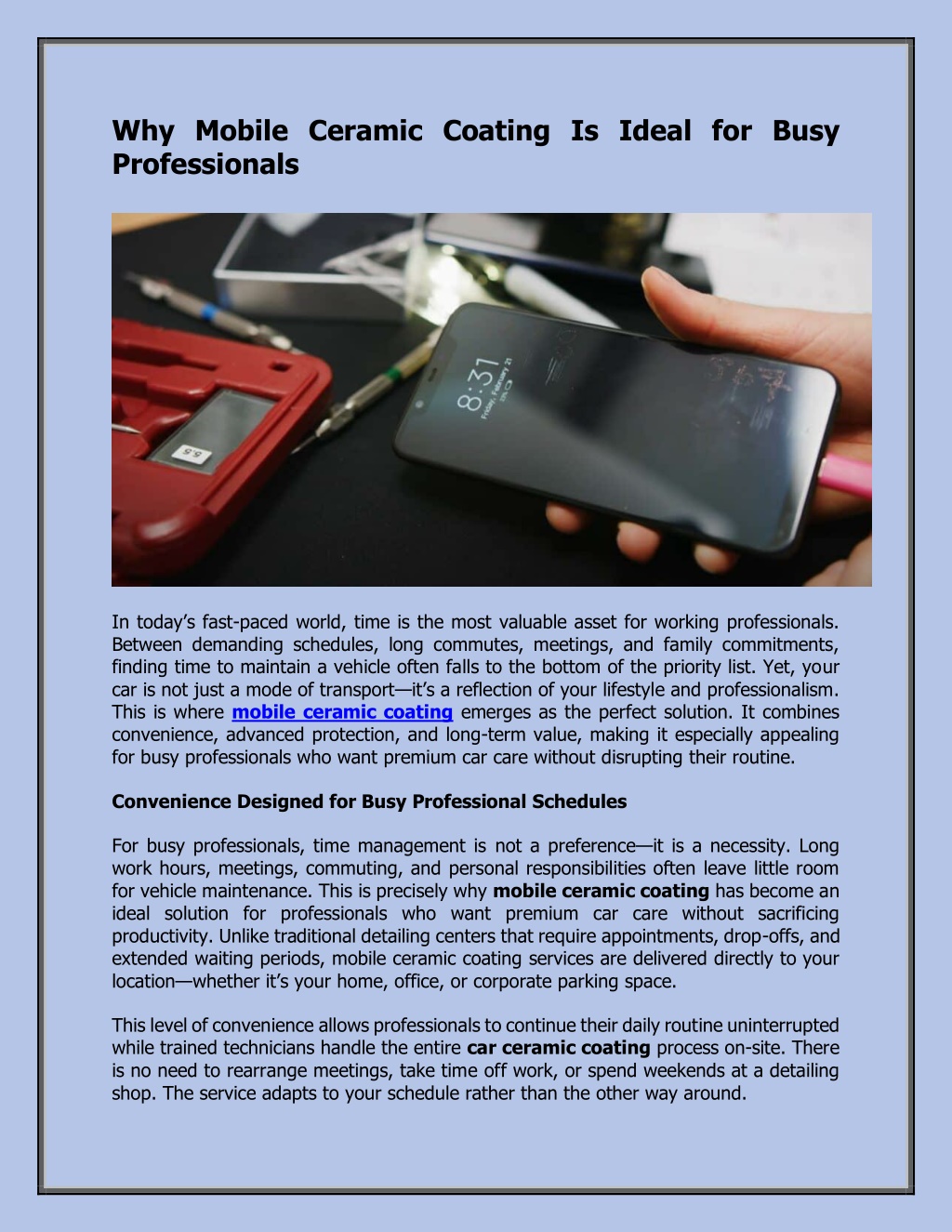 PPT - Why Mobile Ceramic Coating Is Ideal for Busy Professionals ...