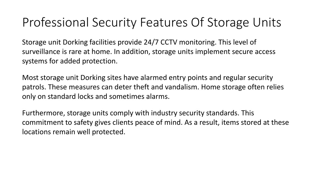 PPT - Storage Units vs Home Storage: Which Offers Better Security 2026 ...