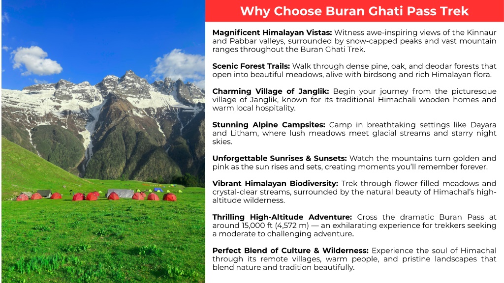 PPT - Buran Ghati Pass Trek: Detailed Itinerary PowerPoint Presentation ...
