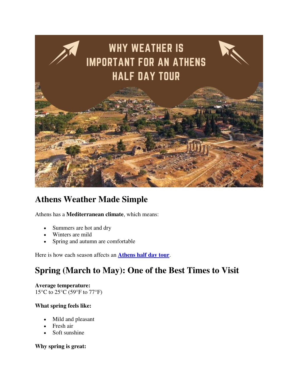 PPT - Athens Half-Day Tour Weather Guide for Easy Travel PowerPoint ...