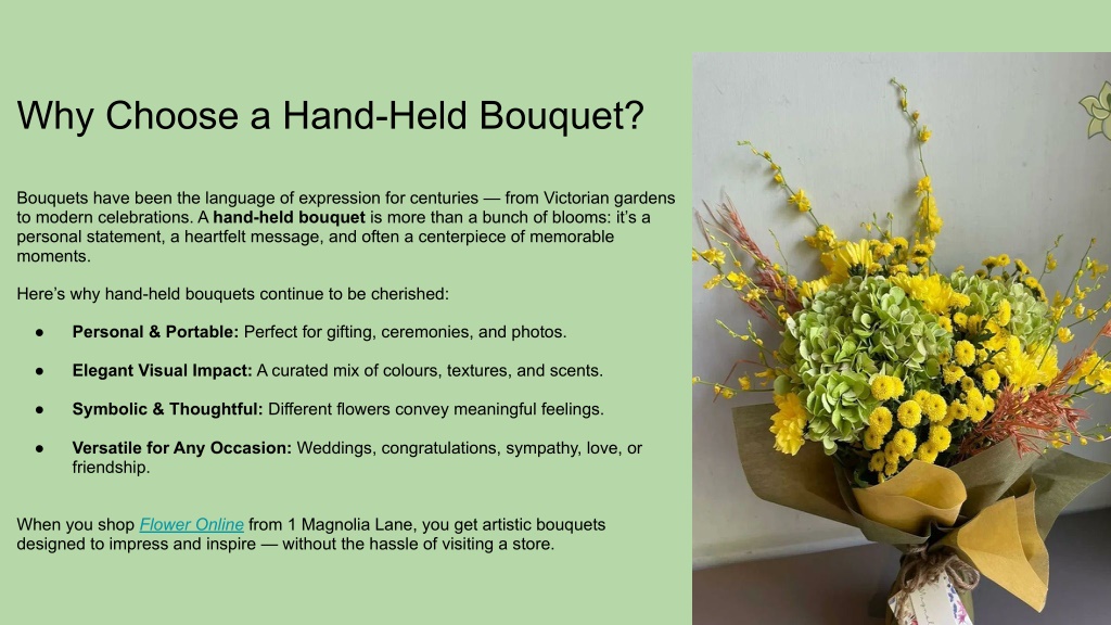 PPT - Hand-Held Bouquets — Your Ultimate Guide to Flower Online ...