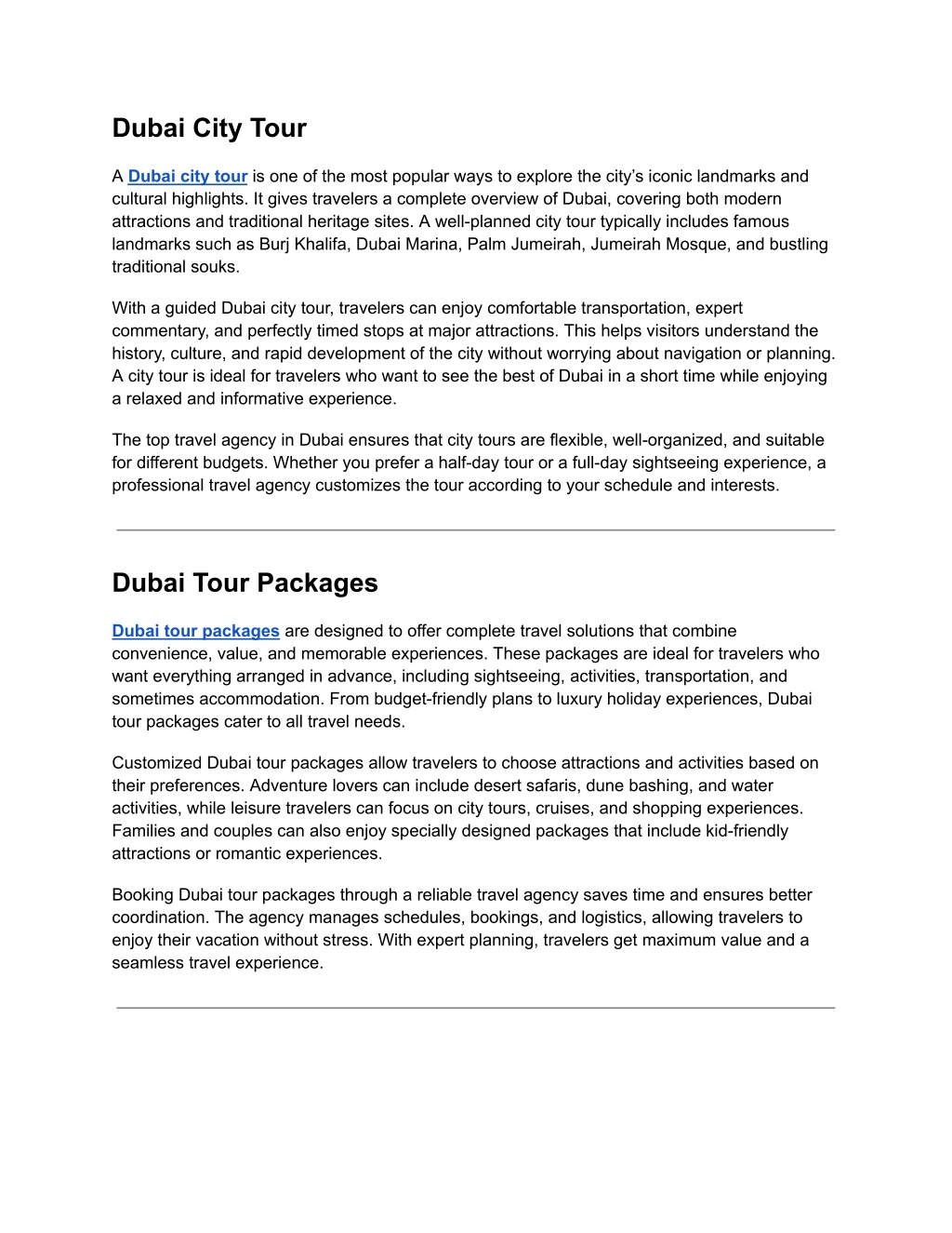PPT - Top Travel Agency in Dubai | Dubai City Tour & Tour Packages ...