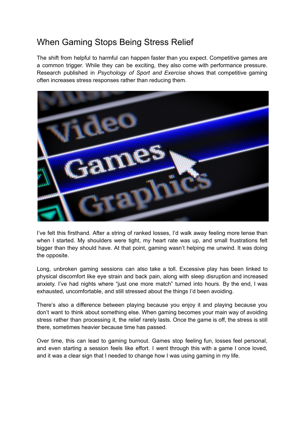 PPT - Gaming as Stress Relief_ When It Helps and When It Doesn’t ...